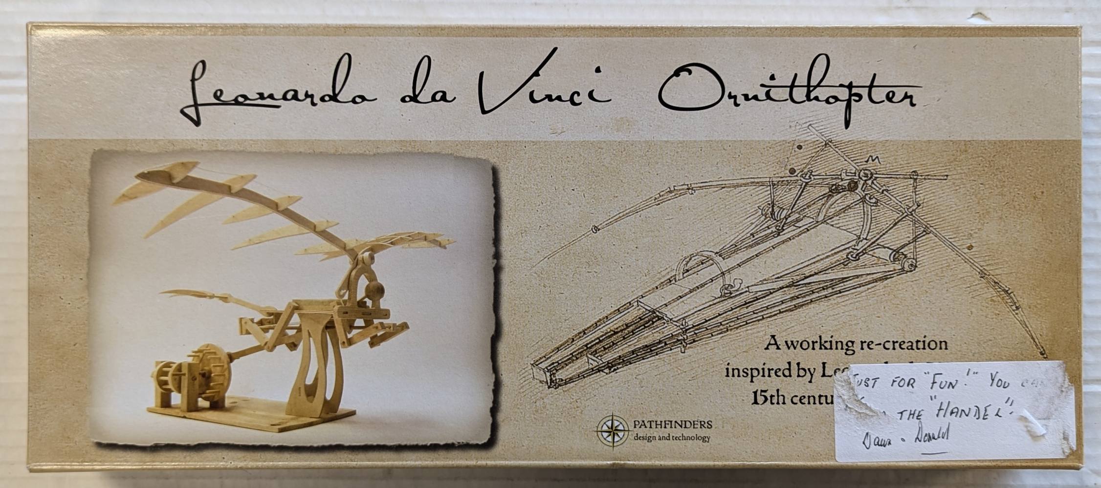 Pathfinders Leonardo Da Vinci Ornithopter Model Kit | Aircraft Model Kits