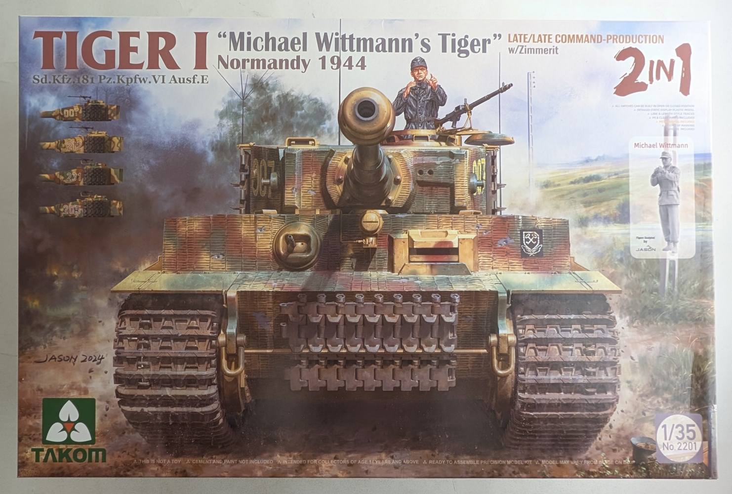 Takom 2201 Tiger I Michael Wittmanns Tiger Normandy Model Kit ...