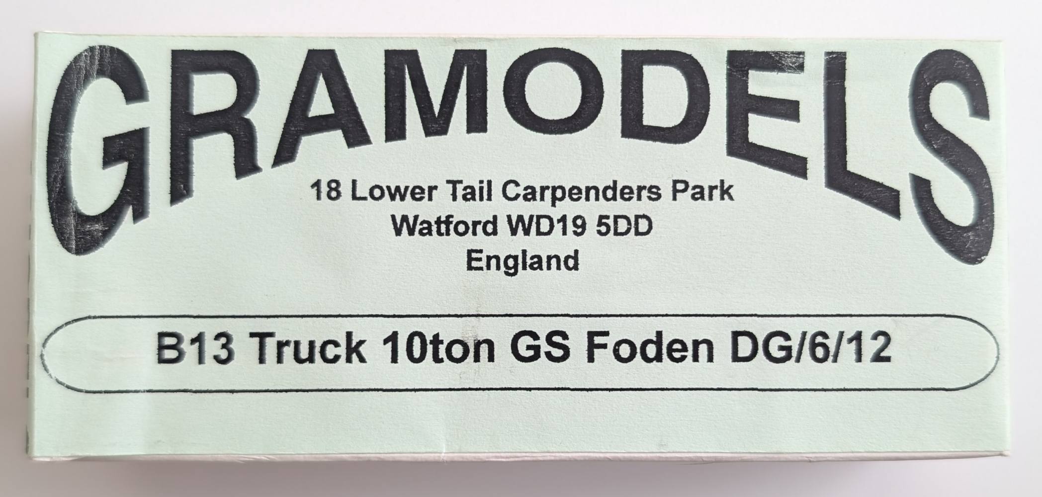 Gramodels B13 Truck 10 Ton Gs Foden Dg/6/12 Model Kit | Military Model Kits