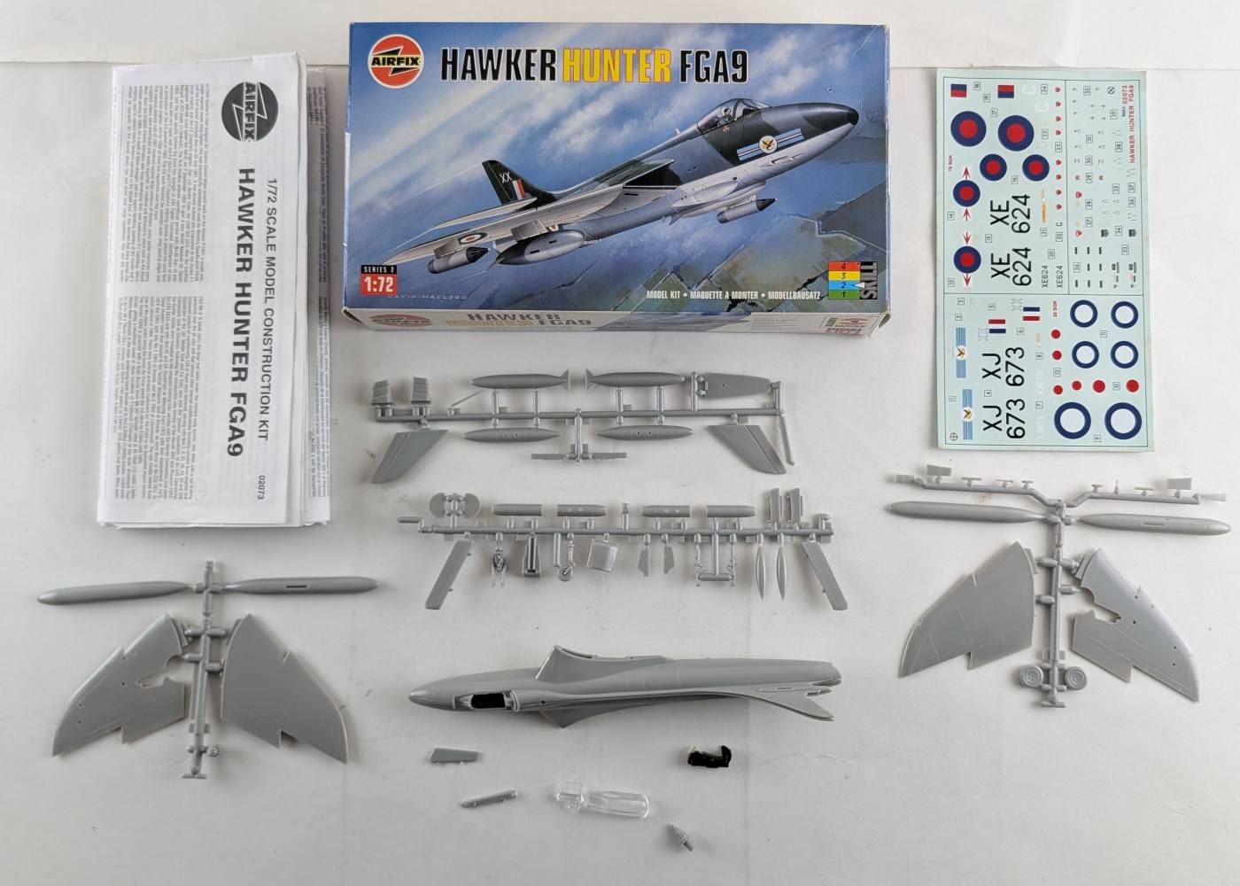 AIRFIX 02073 HAWKER HUNTER FGA9 (STARTED)