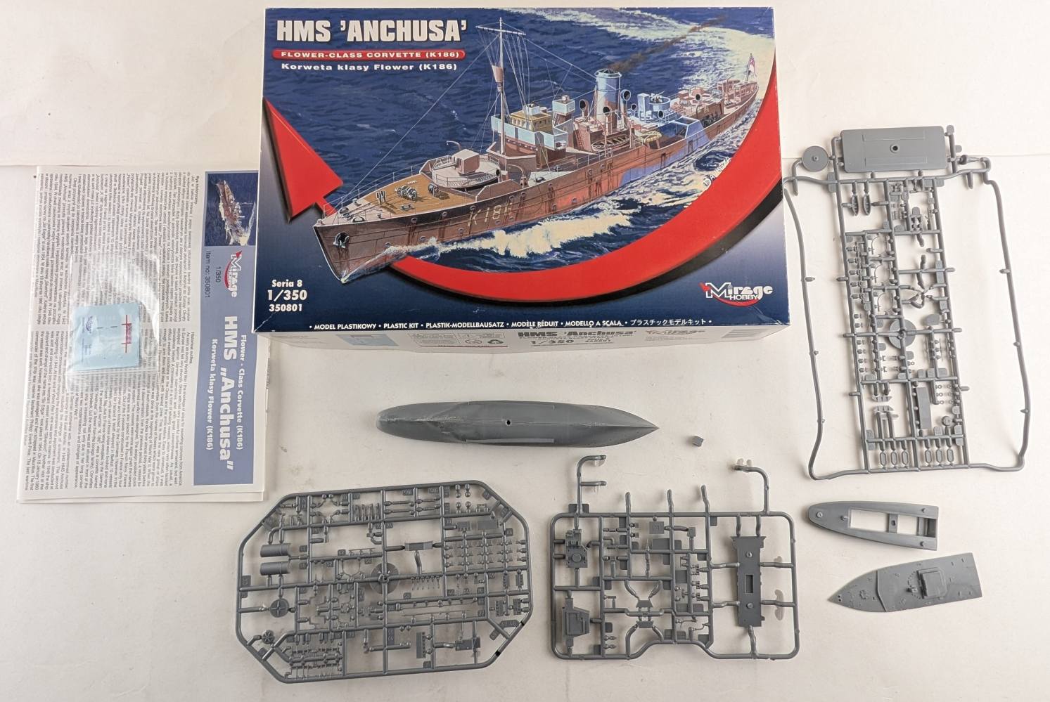 MIRAGE 350801 HMS ANCHUSA FLOWER CLASS CORVETTE (STARTED)