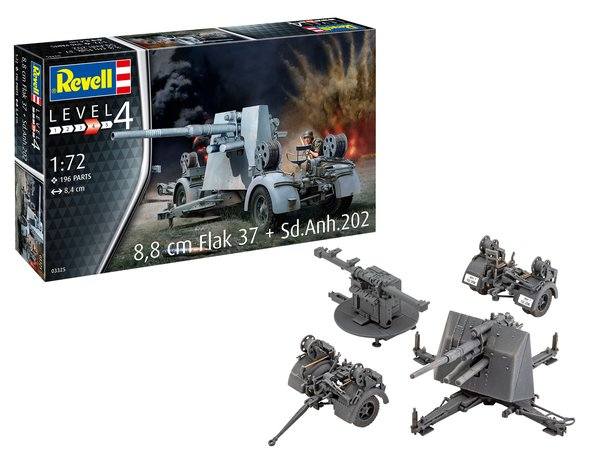 REVELL Models | REVELL 03325 8.8CM FLAK 37 & SD.ANH 202 | Model Kits