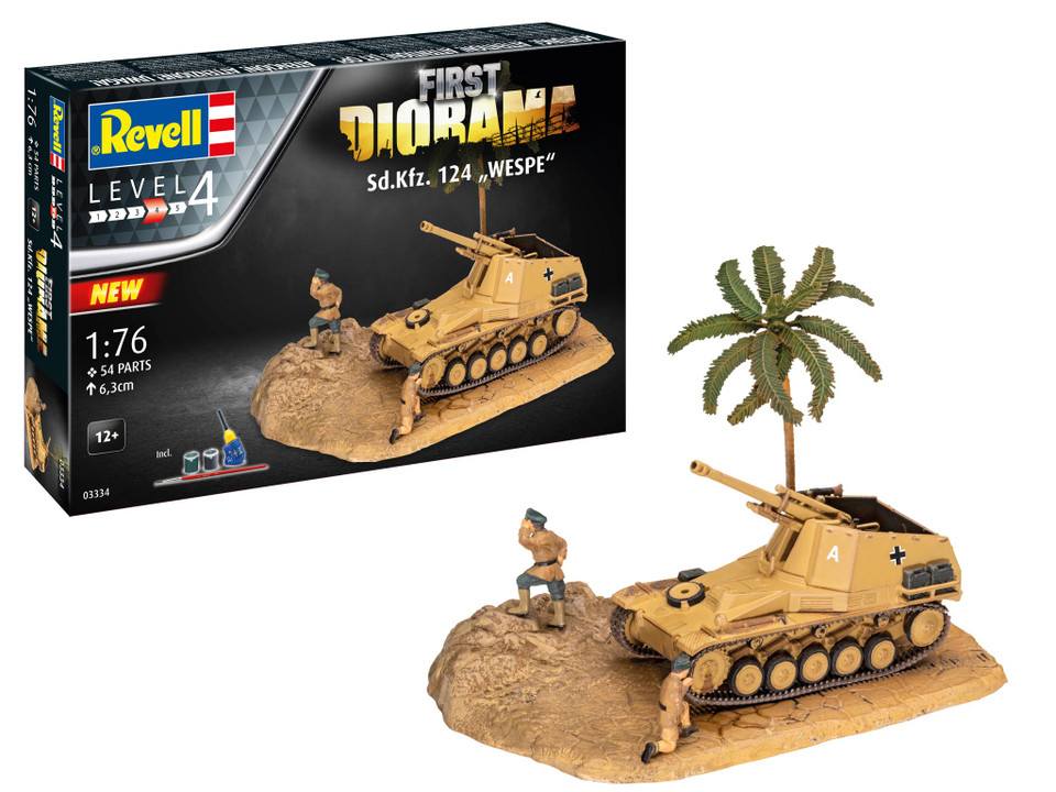REVELL Models | REVELL 03334 SD.KFZ.124 WESPE FIRST DIORAMA SET