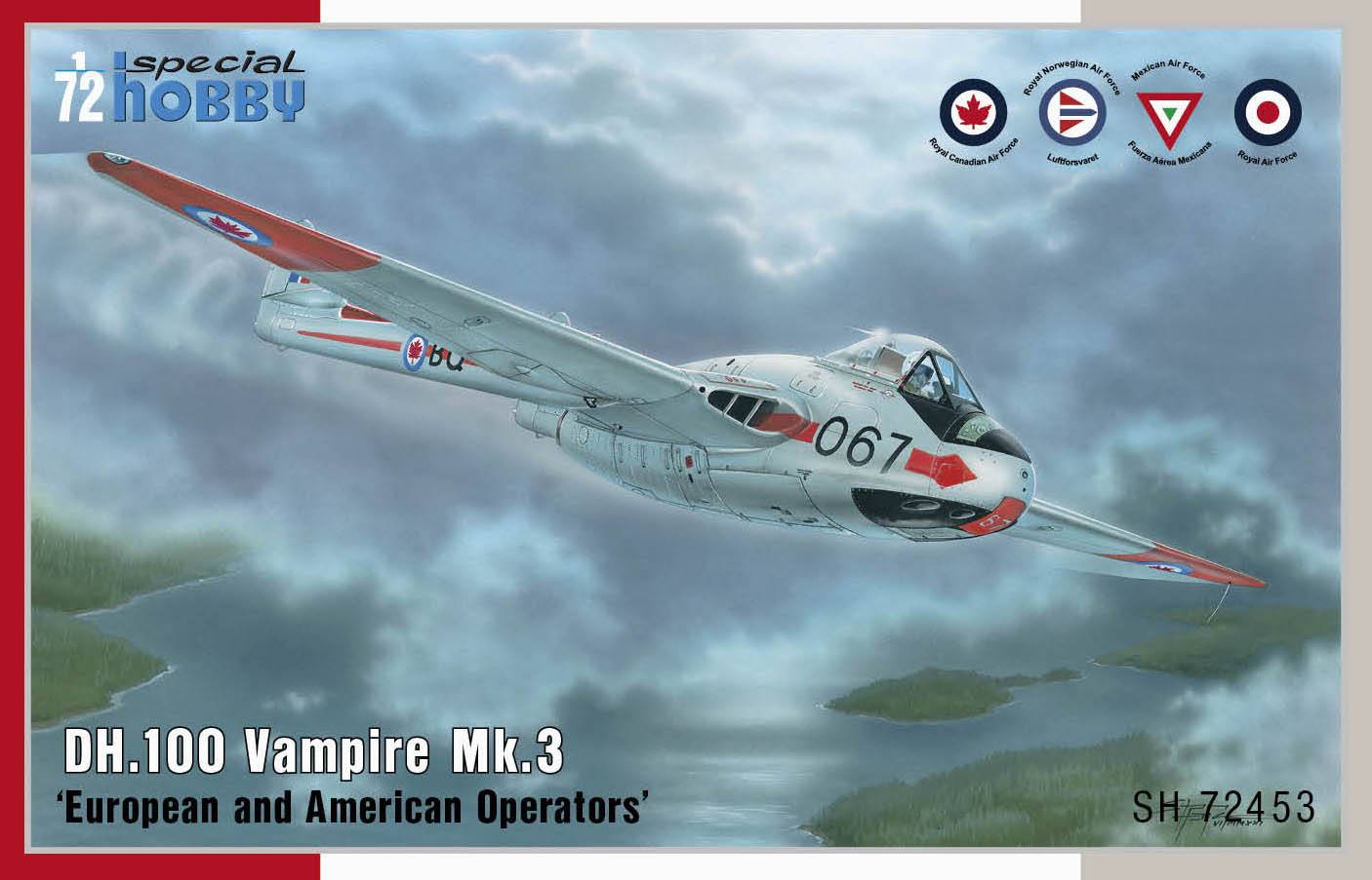 72453 Dh.100 Vampire Mk.3 European And American Operators Model Kit ...