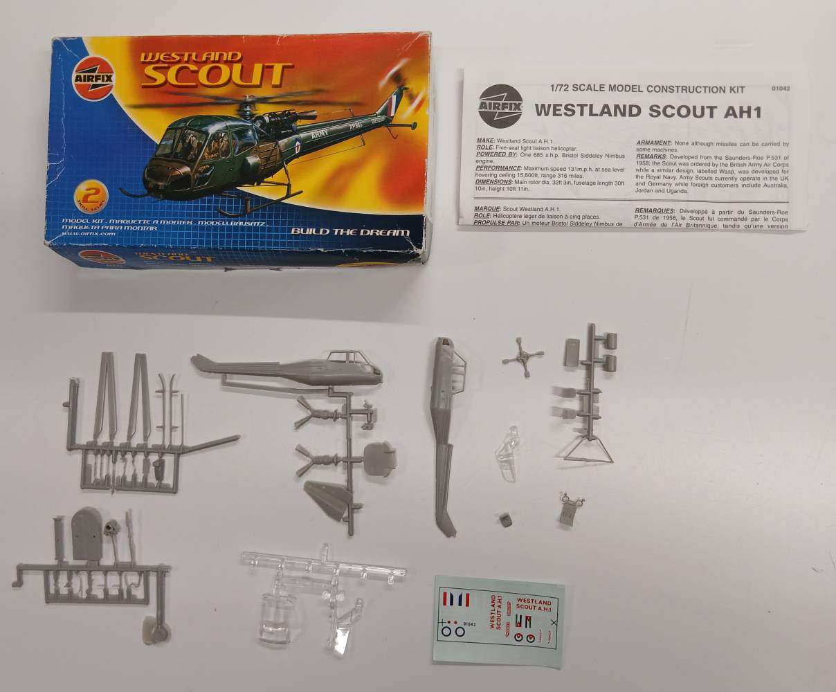 AIRFIX 01042 WESTLAND SCOUT (INCOMPLETE)