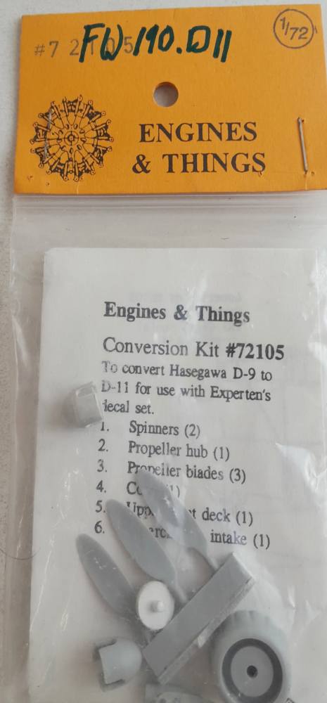 FW-72105 CONVERSION KIT FOR HASEGAWA D-9 TO D-11