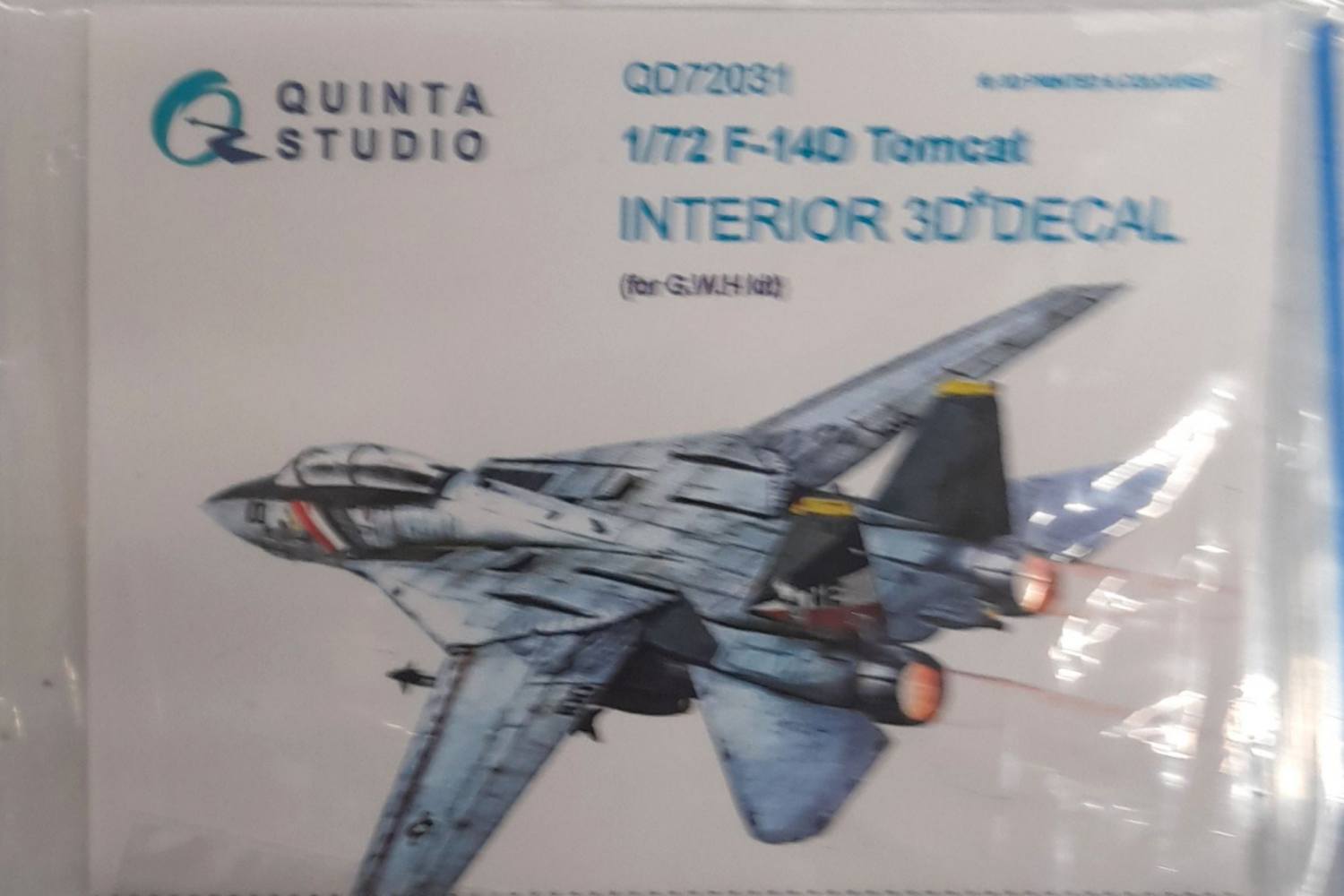 5815 QD72031 1/72 F-14D TOMCAT INTERIOR 3D DECAL QUINTA STUDIO