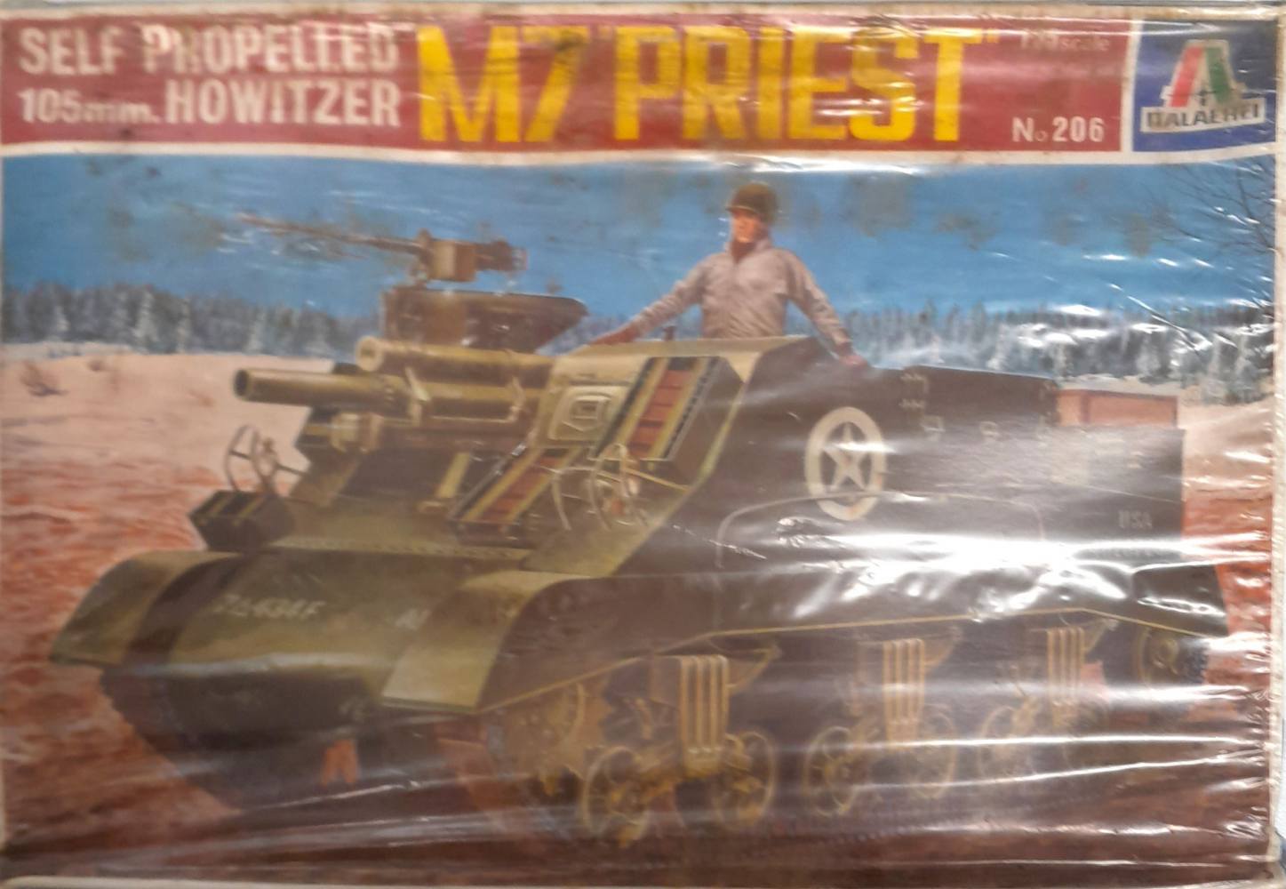 ITALERI N.206 SELF PROPELLED M7 PRIEST 105MM HOWITZER (MOULDY)