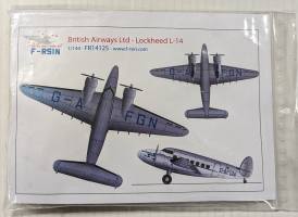 F-rsin 14125 British Airways Ltd Lockheed L-14 Model Kit | Aircraft ...